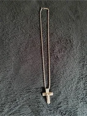 The Gold Gods | Accessories | The Gold Gods Flooded Crucifix 22 White ...